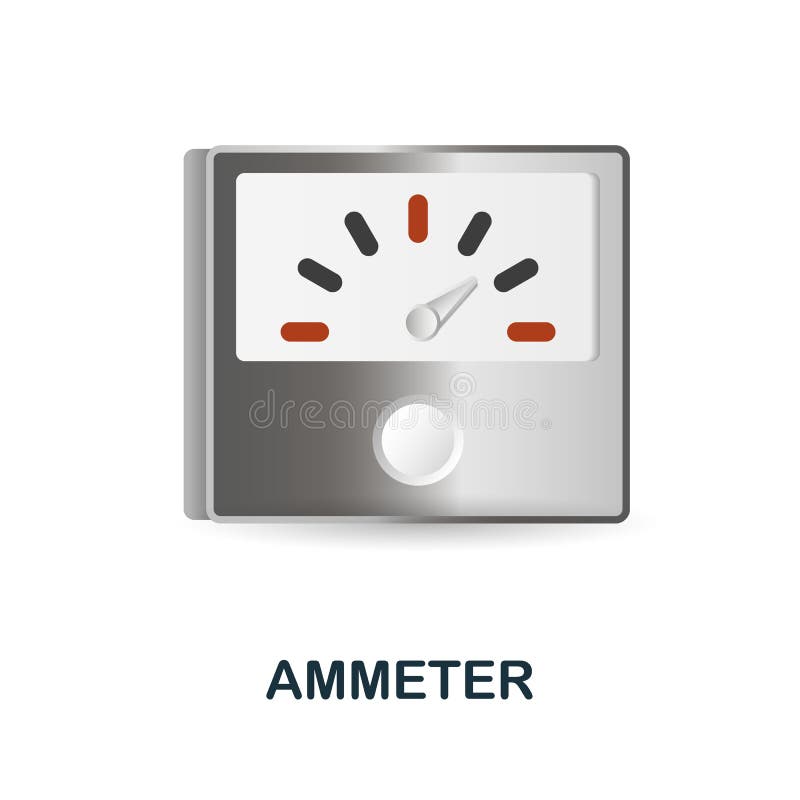 Ammeter Icon. 3d Illustration from Measuring Collection Stock ...