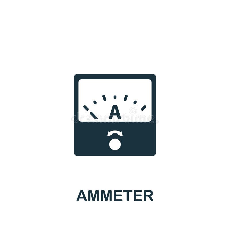 Ammeter Icon. Monochrome Simple Measuring Icon for Templates, Web ...