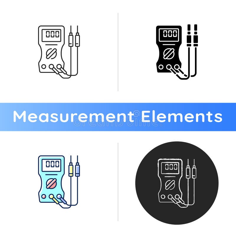 Ammeter icon stock vector. Illustration of meter, measurement - 205729809