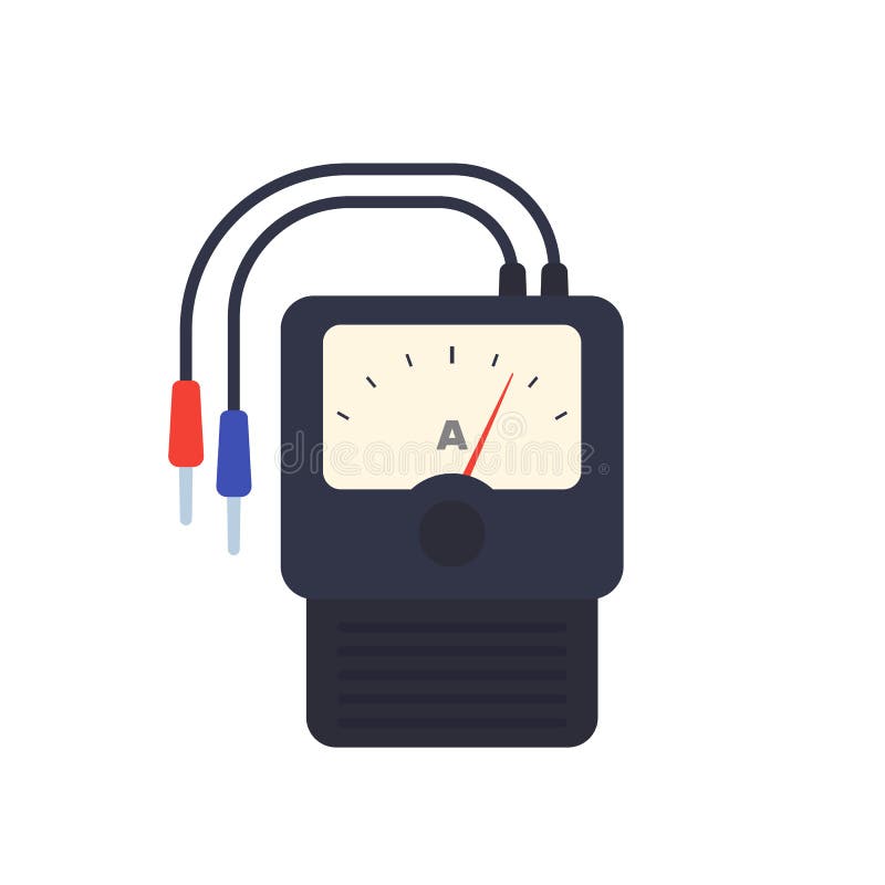 Ammeter Isolated on White, Vector Stock Vector - Illustration of meter ...
