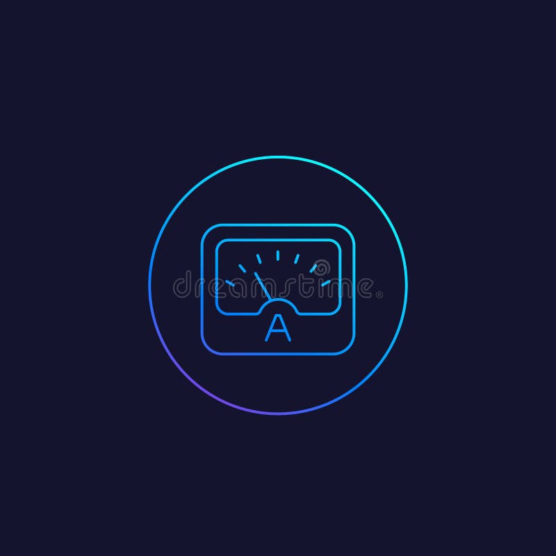 Linear Ammeter Icon from Electronics Outline Collection. Thin Line ...