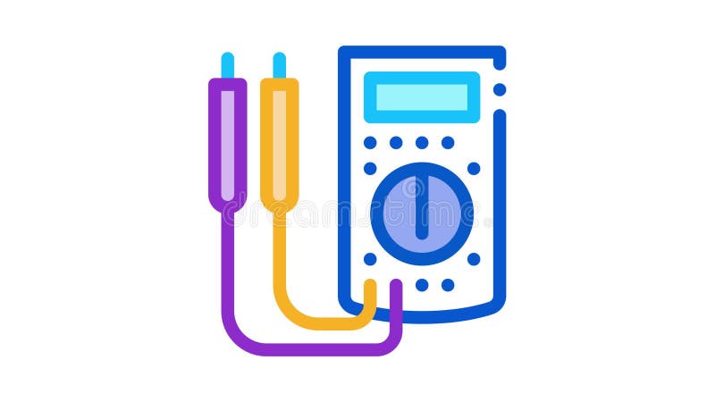 Ammeter Tool Glyph Icon Animation Stock Video - Video of prism, force ...