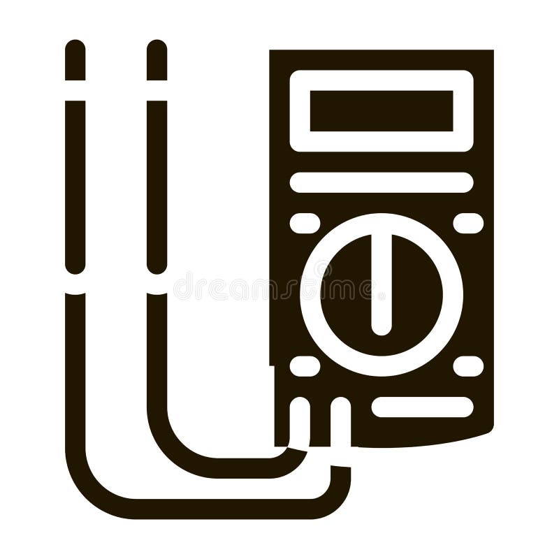 Ammeter Tool Icon Vector Glyph Illustration Stock Vector - Illustration ...