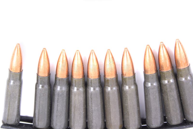 Ammo stock photo. Image of ammunition, shell, white, background - 11689058