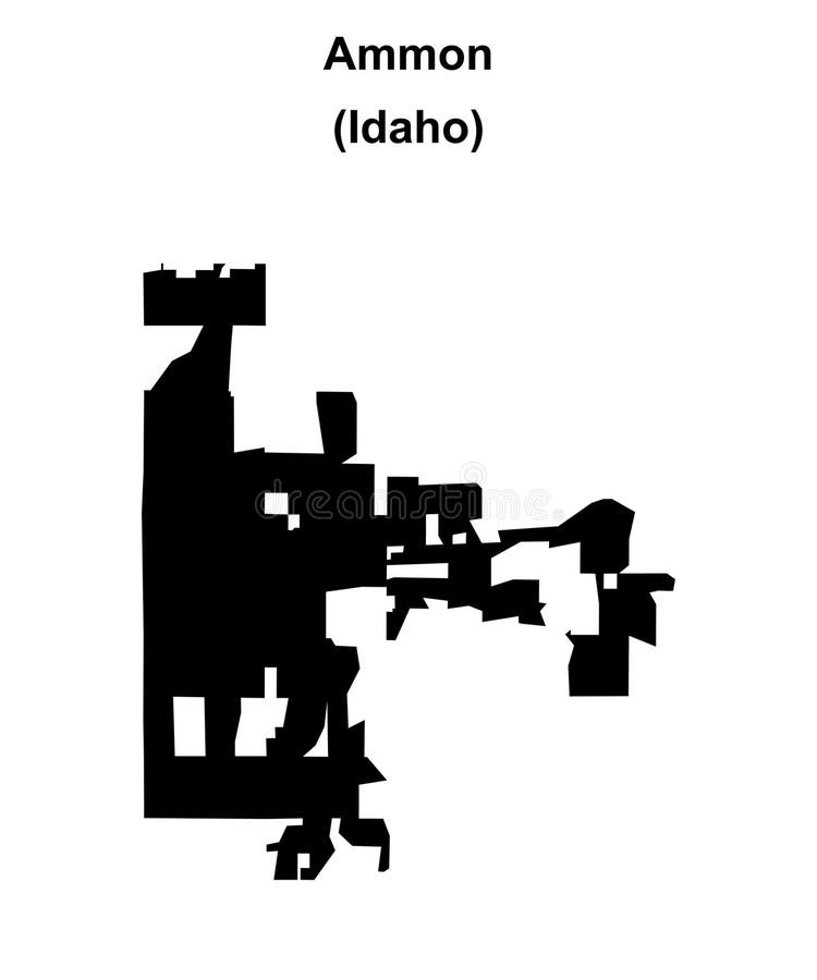 Ammon outline map stock vector. Illustration of city - 357273461