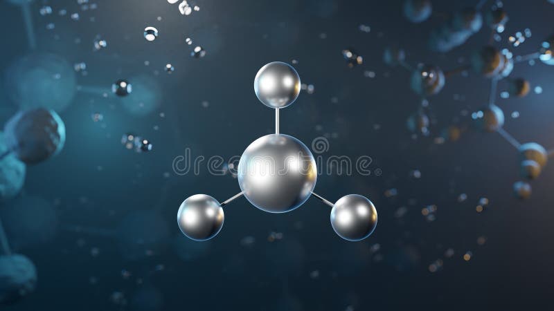 Ammonia Molecular Structure, 3d Model Molecule, Binary Hydride ...