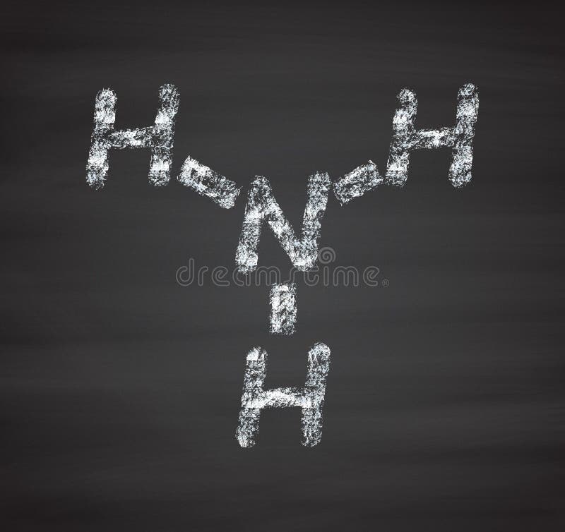 Ammonia (NH3) Molecule, Chemical Structure Stock Illustration ...