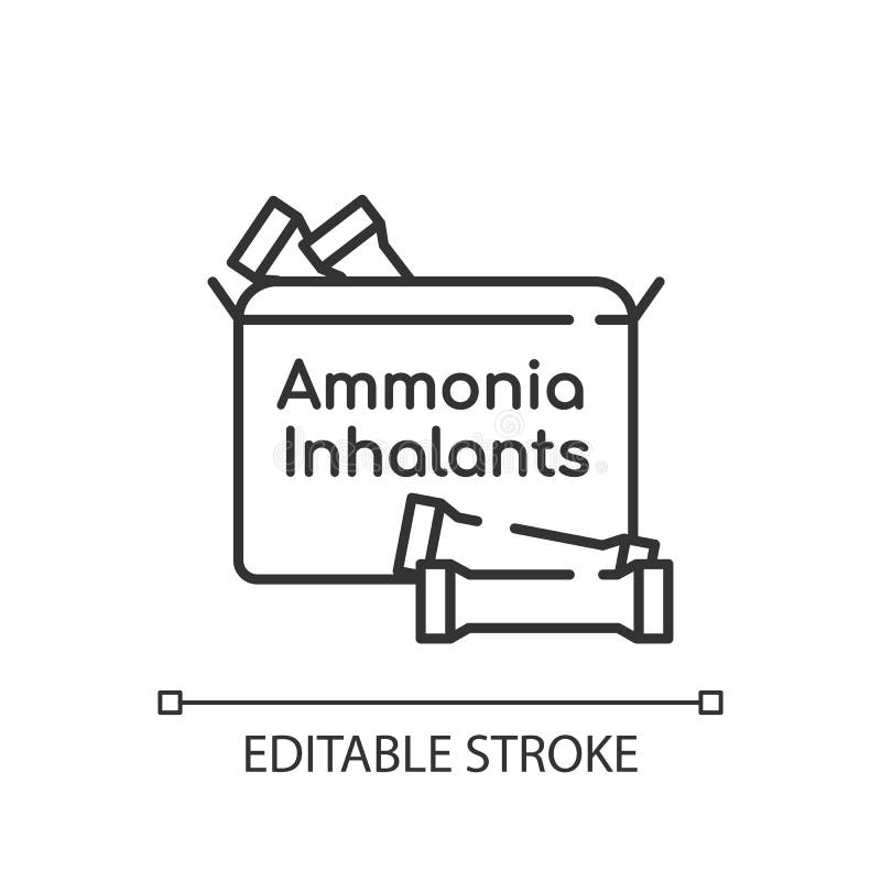Ammoniak Inhalants Lineare Symbol Vektor Abbildung - Illustration von ...
