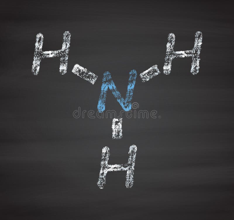 Molecule - ammoniak - NH3 stock illustratie. Illustratie bestaande uit ...