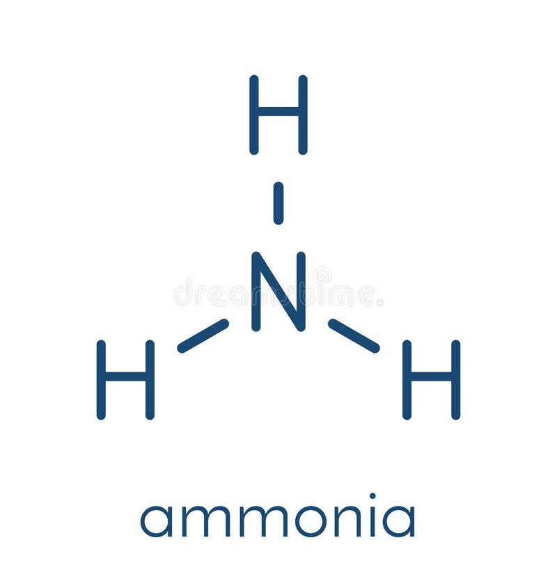 Ammoniakmolekylnh3 stock illustrationer. Illustration av atmosf - 6651783