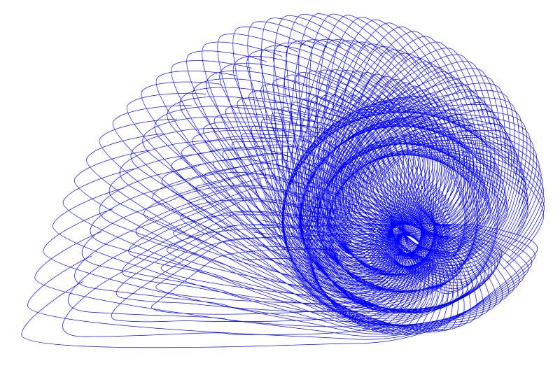 Abstrakt Elliptisk Form Av Färgade Linjer I Spiralform Stock ...