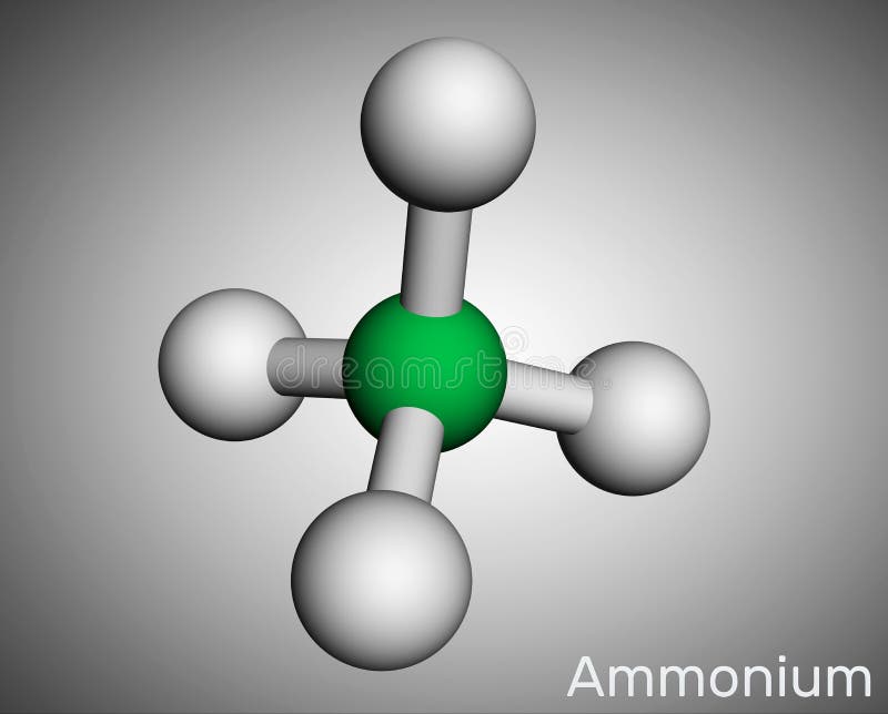 Ammonium Cation, Azanium Molecule. it is Positively Charged Polyatomic ...