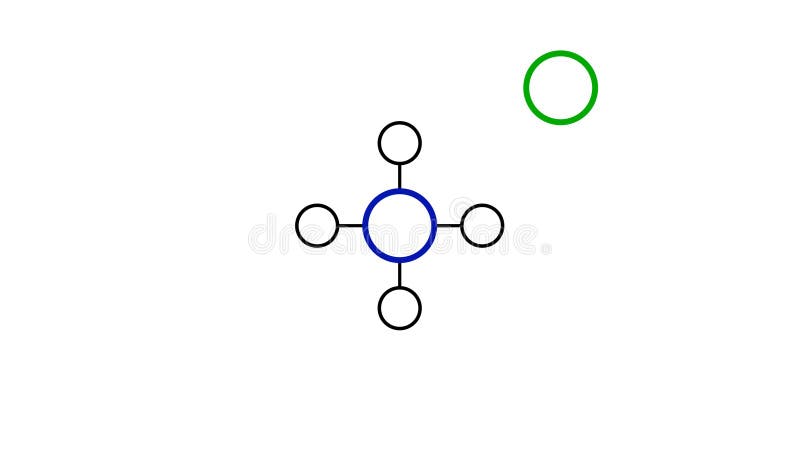 Ammonium Chloride Molecule, Structural Chemical Formula, Ball-and-stick ...