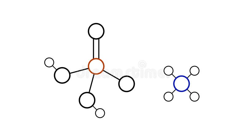 3D Image of Ammonium Hydroxide Skeletal Formula Stock Illustration ...