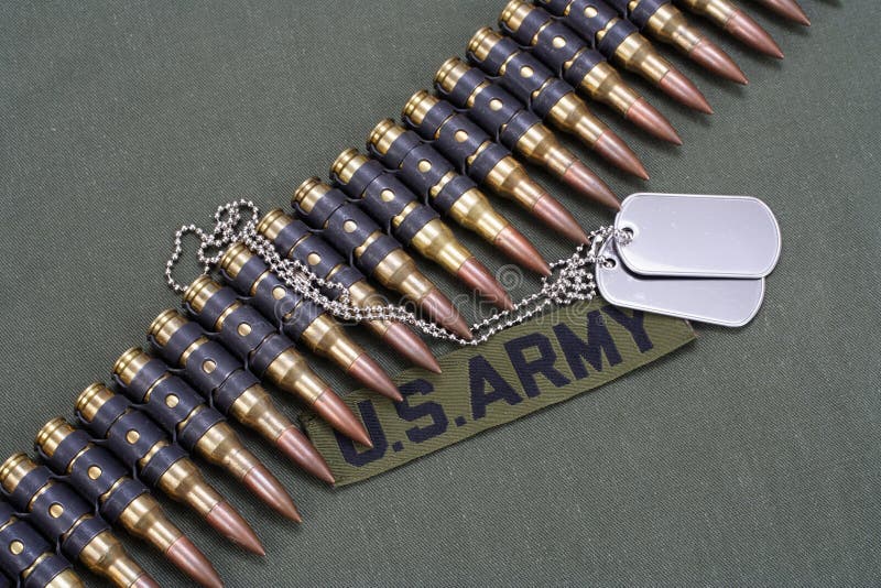 Ammunition Belt on US ARMY Uniform Stock Image - Image of olive ...