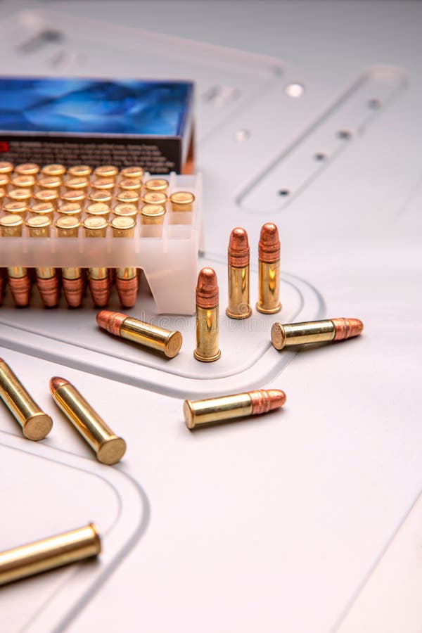 Ammunition for 22 Caliber Weapons. Small-bore Rifle Cartridges Stock ...