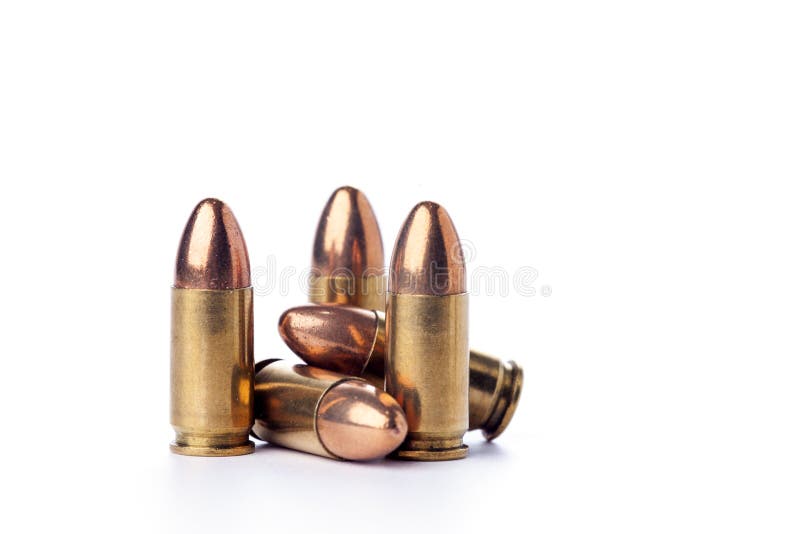Profile of a 9mm bullet stock image. Image of ammunition - 11150431
