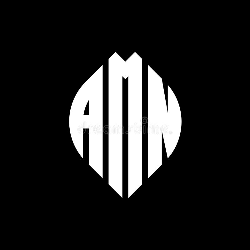 AMN Circle Letter Logo Design with Circle and Ellipse Shape. AMN ...