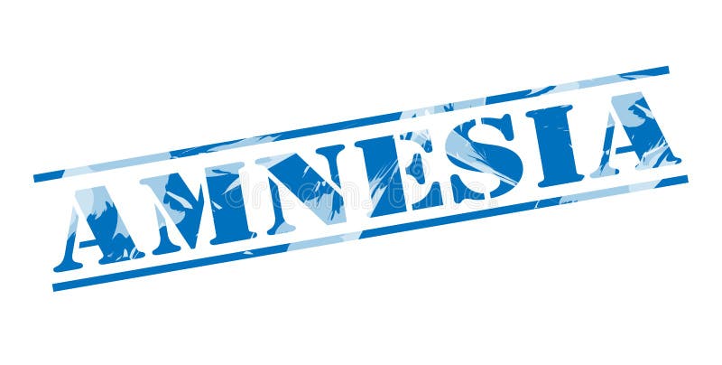 Amnesia blue stamp stock illustration. Illustration of isolated - 97574056