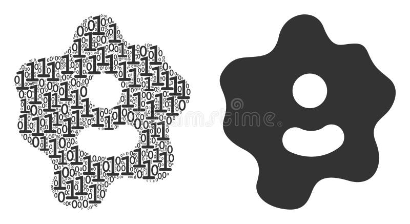Amoeba Composition of Binary Digits Stock Vector - Illustration of germ ...