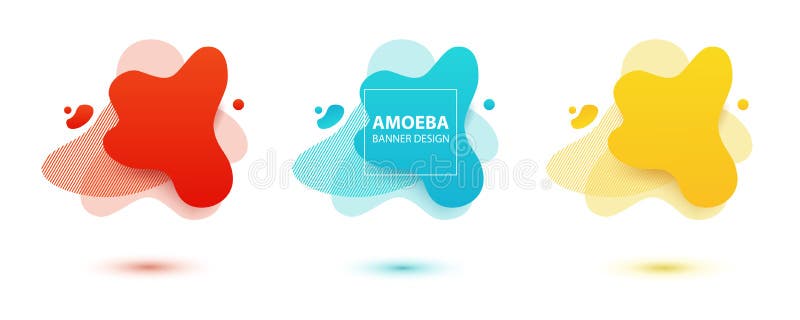 Amoeba Liquid Design. Dynamical Colored Forms of Amoeba Stock Vector ...