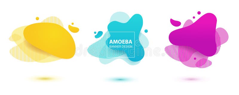 Amoeba Liquid Design. Dynamical Colored Forms of Amoeba Stock Vector ...