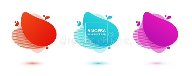 Amoeba Liquid Design. Dynamical Colored Forms of Amoeba Stock Vector ...
