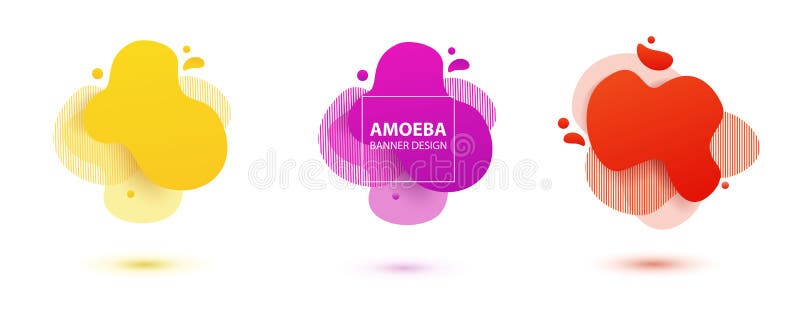 Amoeba Liquid Design. Dynamical Colored Forms of Amoeba Stock Vector ...