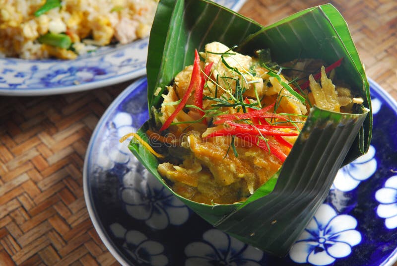 Amok Fish stock photo. Image of leaf, cuisine, pepper - 21309574