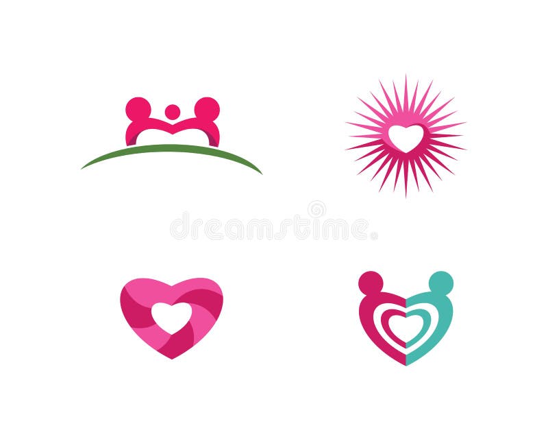 Amor Logo Vector ilustración del vector. Ilustración de sano - 121370260