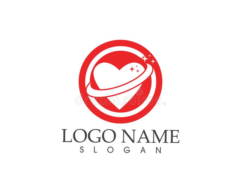 Amor Logo Vetora Template ilustração do vetor. Ilustração de matrizes ...