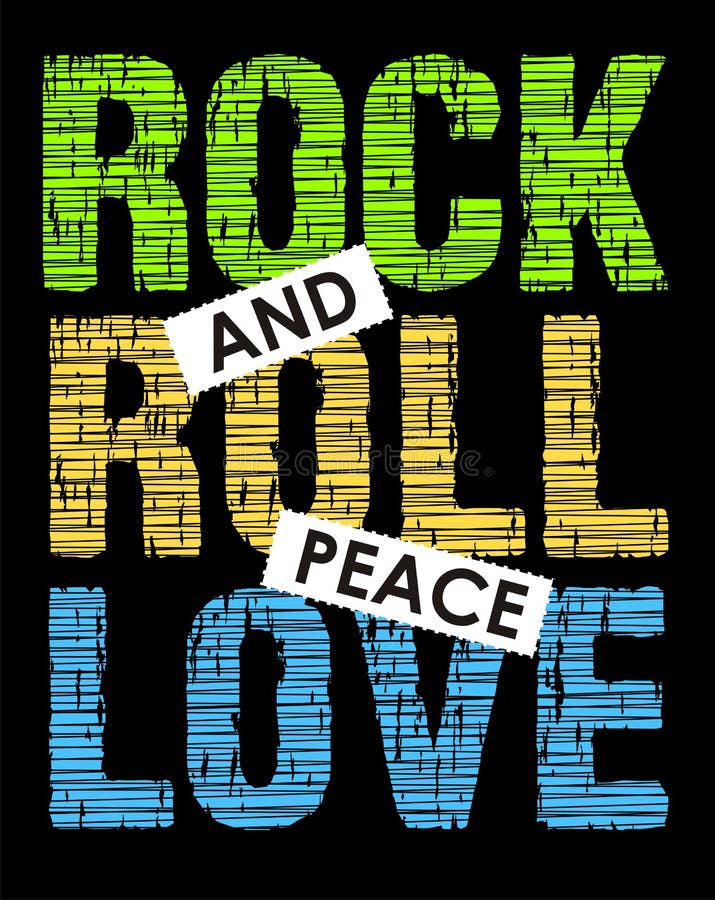 Amore Di Pace Di Rock-and-roll, Immagine Di Vettore Illustrazione di ...