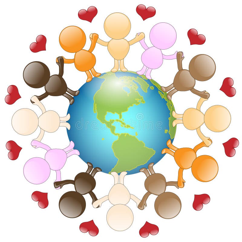 Amore e pace per il mondo illustrazione vettoriale. Illustrazione di ...