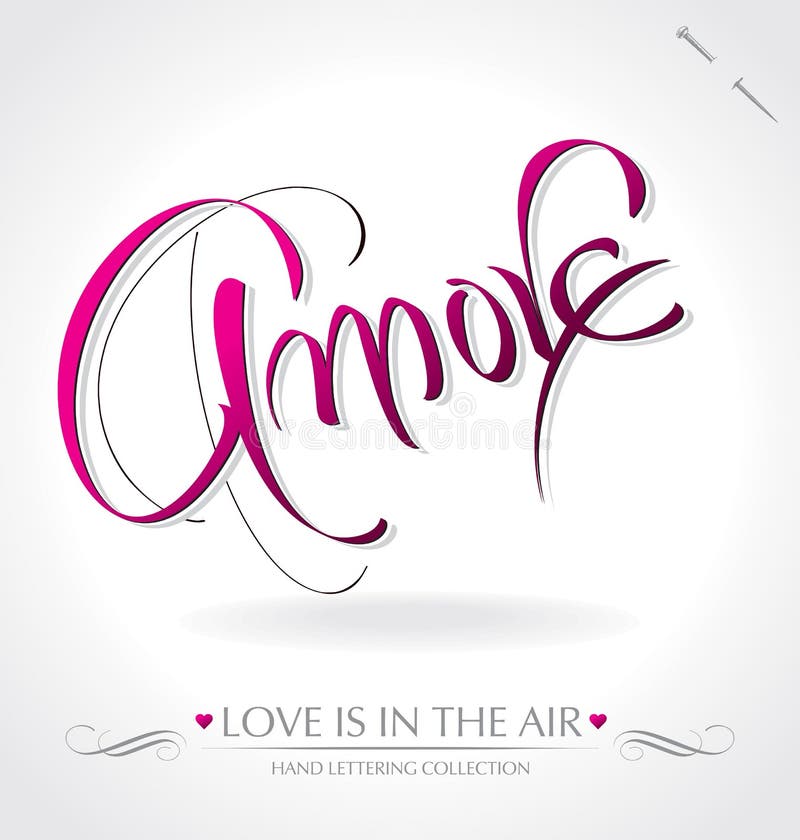 Love Hand Lettering (vector) Stock Vector - Illustration of ...