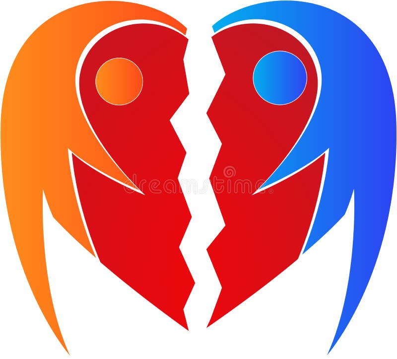 Amore rotto illustrazione vettoriale. Illustrazione di discussione ...