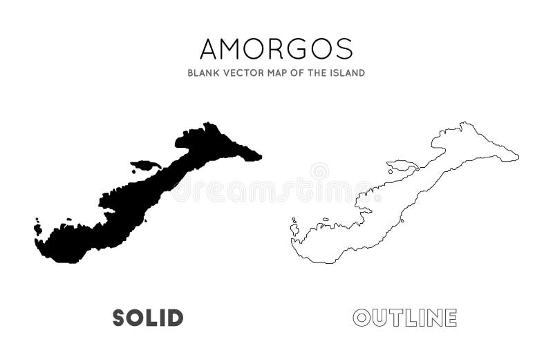 Amorgos map. stock vector. Illustration of europe, country - 153940455