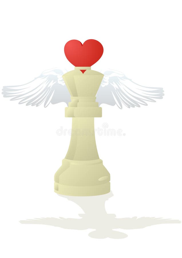 Amorous Chess - White King stock vector. Illustration of wings - 20105796