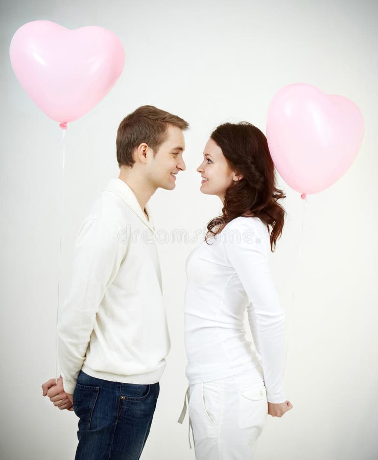 Young blond couple in love stock photo. Image of moment - 310176