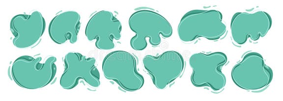 Amorphous Blob Vectors in Sets. Asymmetrical Hand Drawn Illustration ...