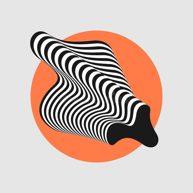 The Amorphous Element with the Effect of Visual Distortion. Stock ...