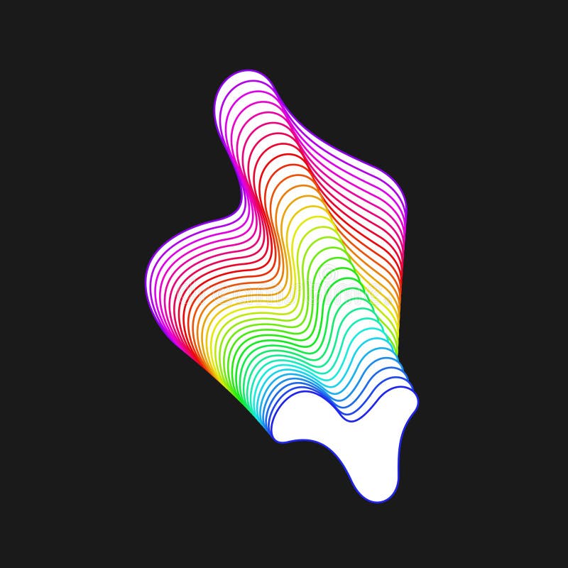 The Amorphous Element with the Effect of Visual Distortion. Stock ...