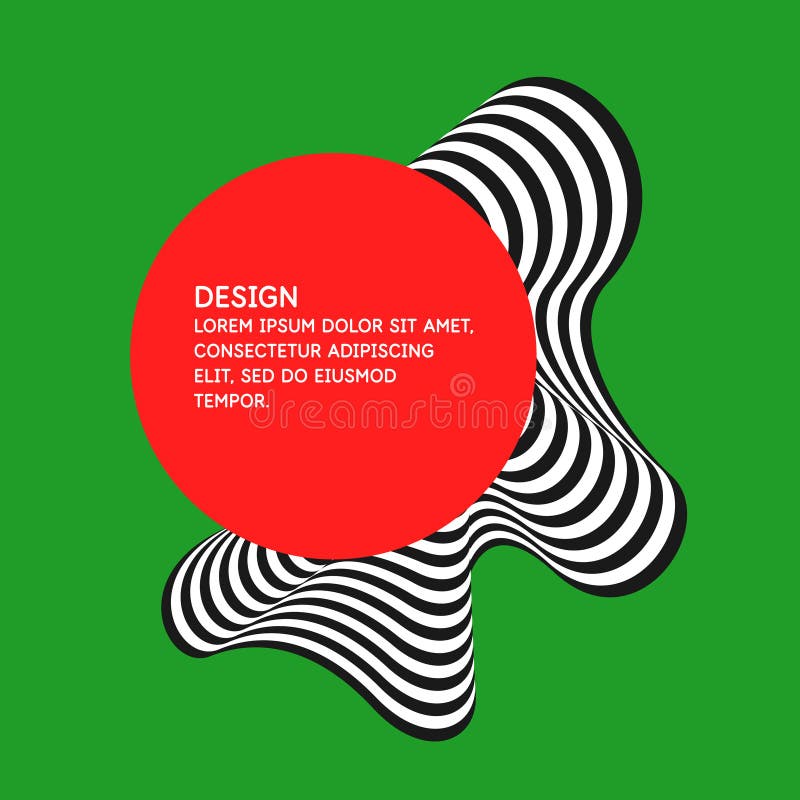 The Amorphous Element with the Effect of Visual Distortion. Stock ...