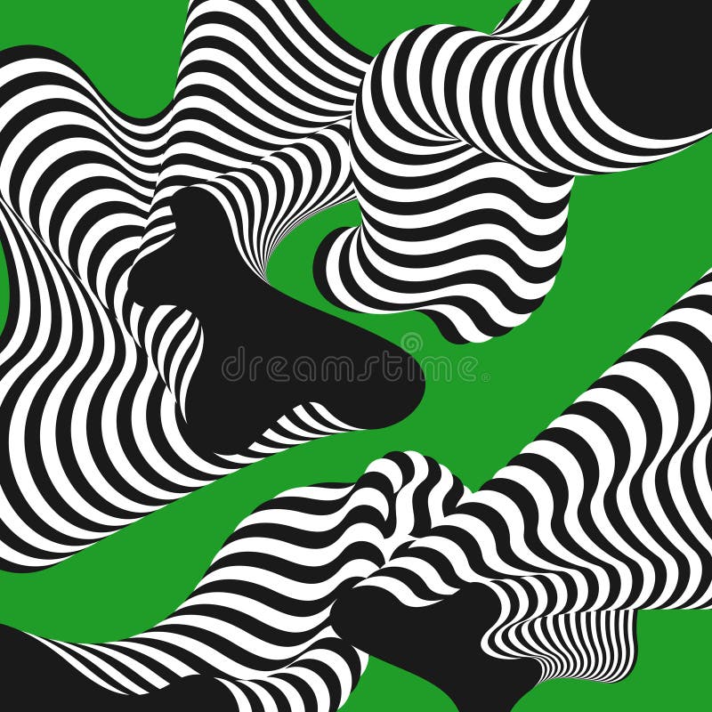 The Amorphous Elements with the Effect of Visual Distortion. Stock ...