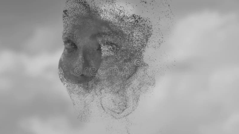 A Floating Monochrome Amorphous Shape Stock Video - Video of people ...