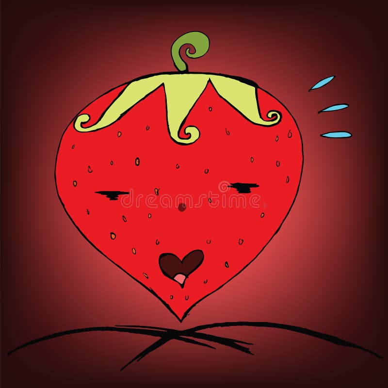 Amour de fraise illustration de vecteur. Illustration du génial - 36896236