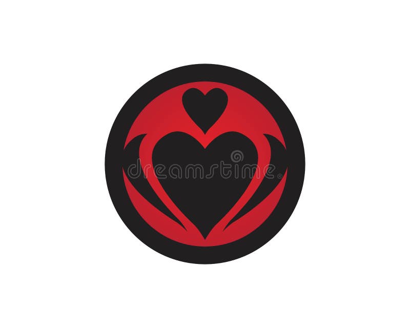 Amour Logo Vector Template illustration de vecteur. Illustration du ...