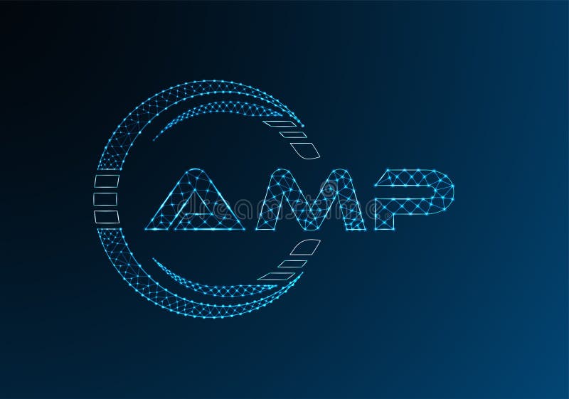 AMP Low Poly Letter Logo Vector Design. Stock Illustration ...