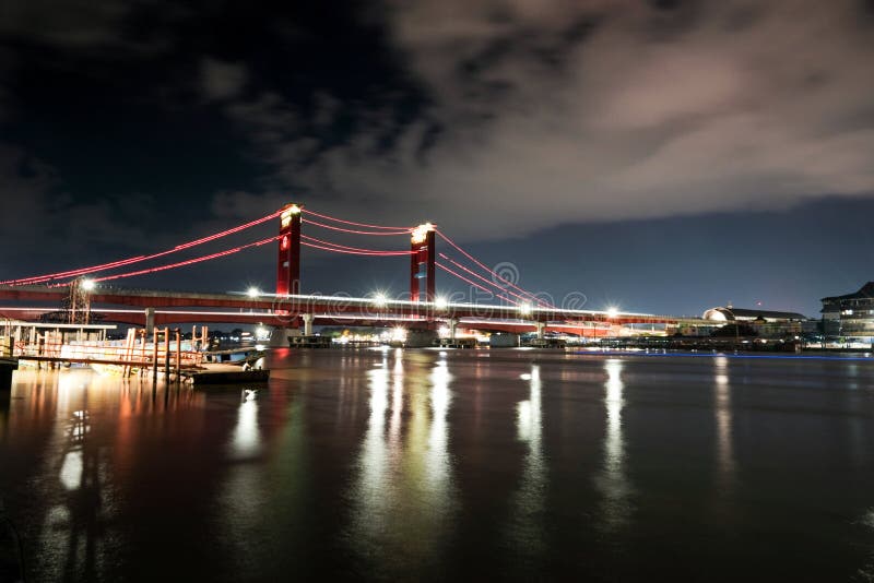 Ampera Bridge stock photo. Image of metropolis, landmark - 262523668