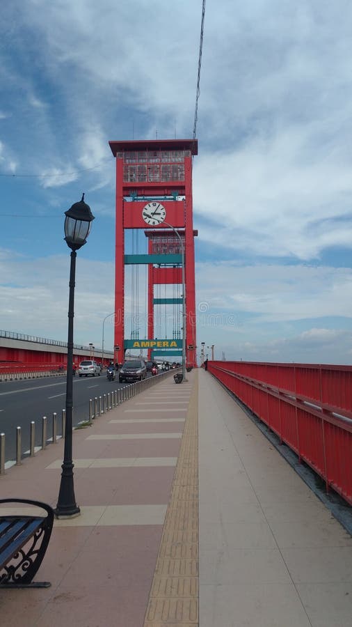 Ampera Bridge editorial photography. Image of architecture - 203970922