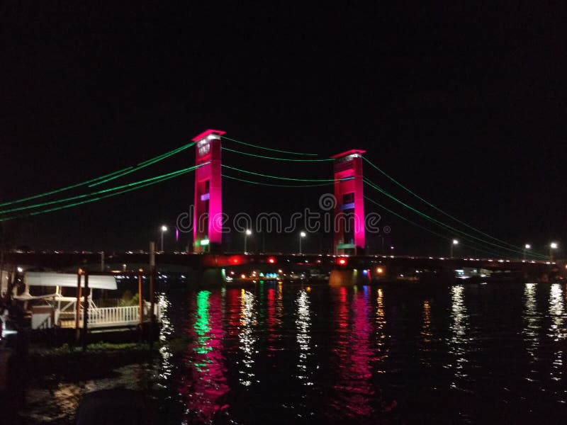 Ampera Bridge Indonesia editorial image. Image of view - 252716360